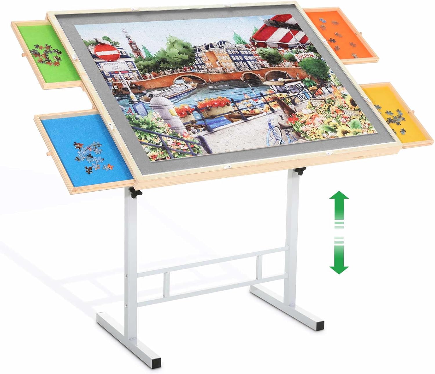 Amazon.com: BittPicc Puzzle Table with Drawers for Adults 1500 Pieces ...