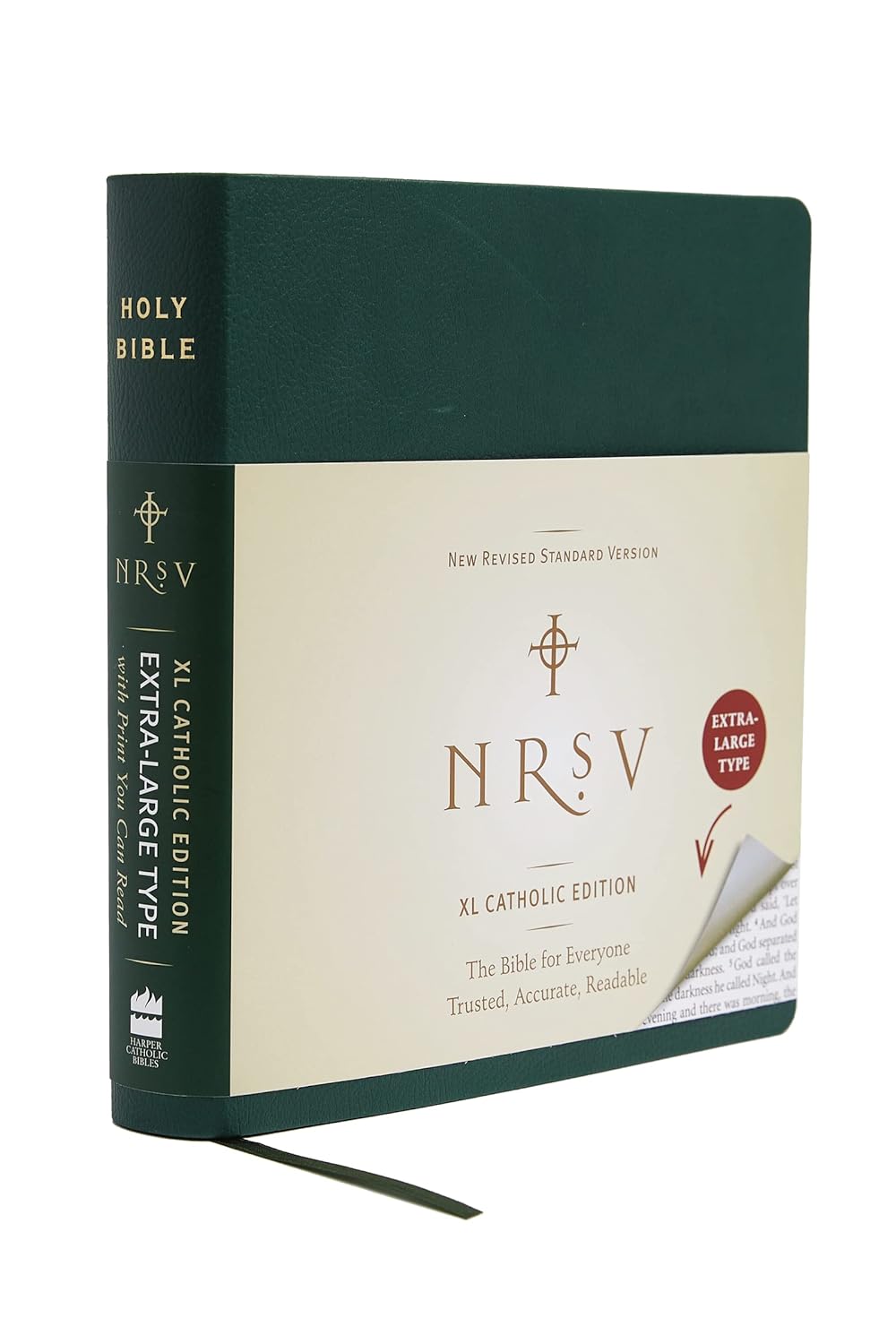 NRSV XL, Catholic Edition, Hardcover, Green: Zondervan: 9780061255779 ...