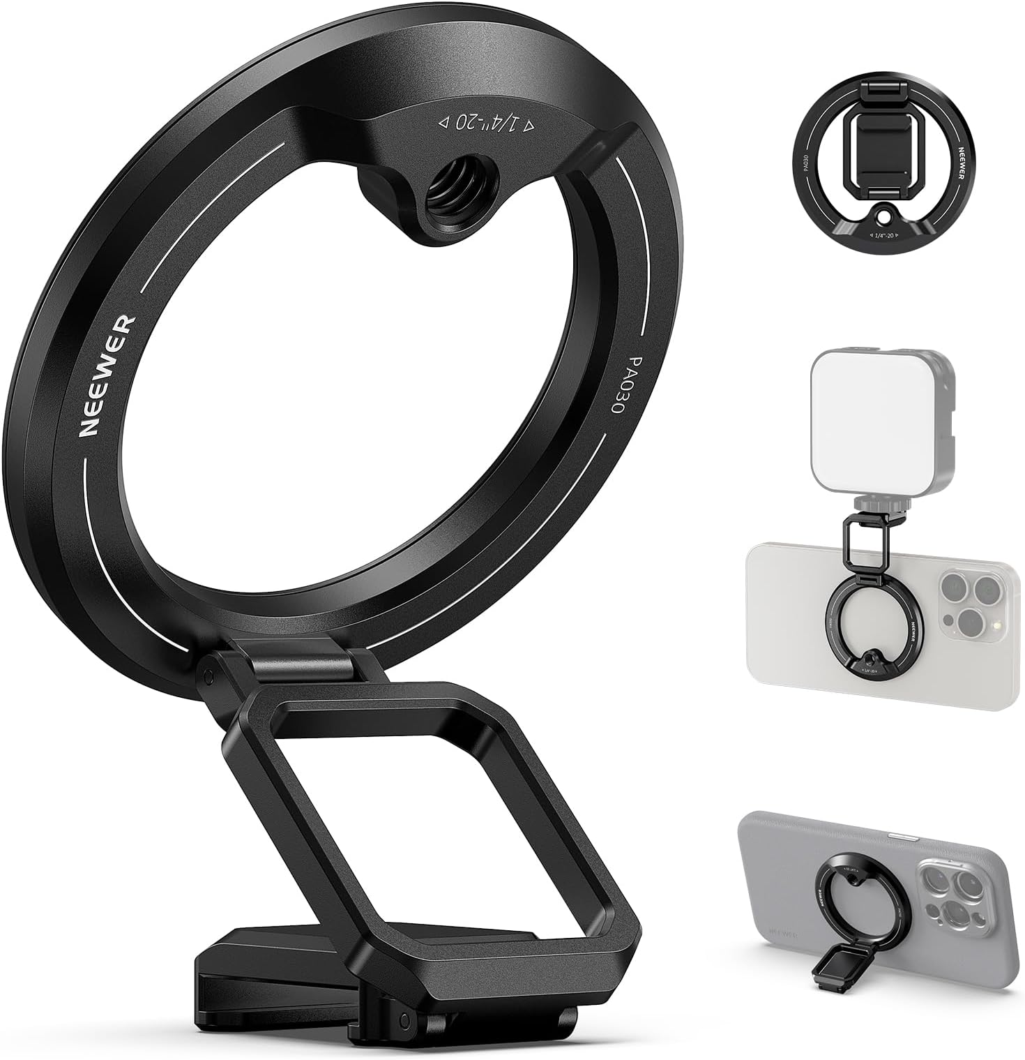 Neewer Magnetic Phone Tripod Mount Compatible with MagSafe iPhone 16 15 ...