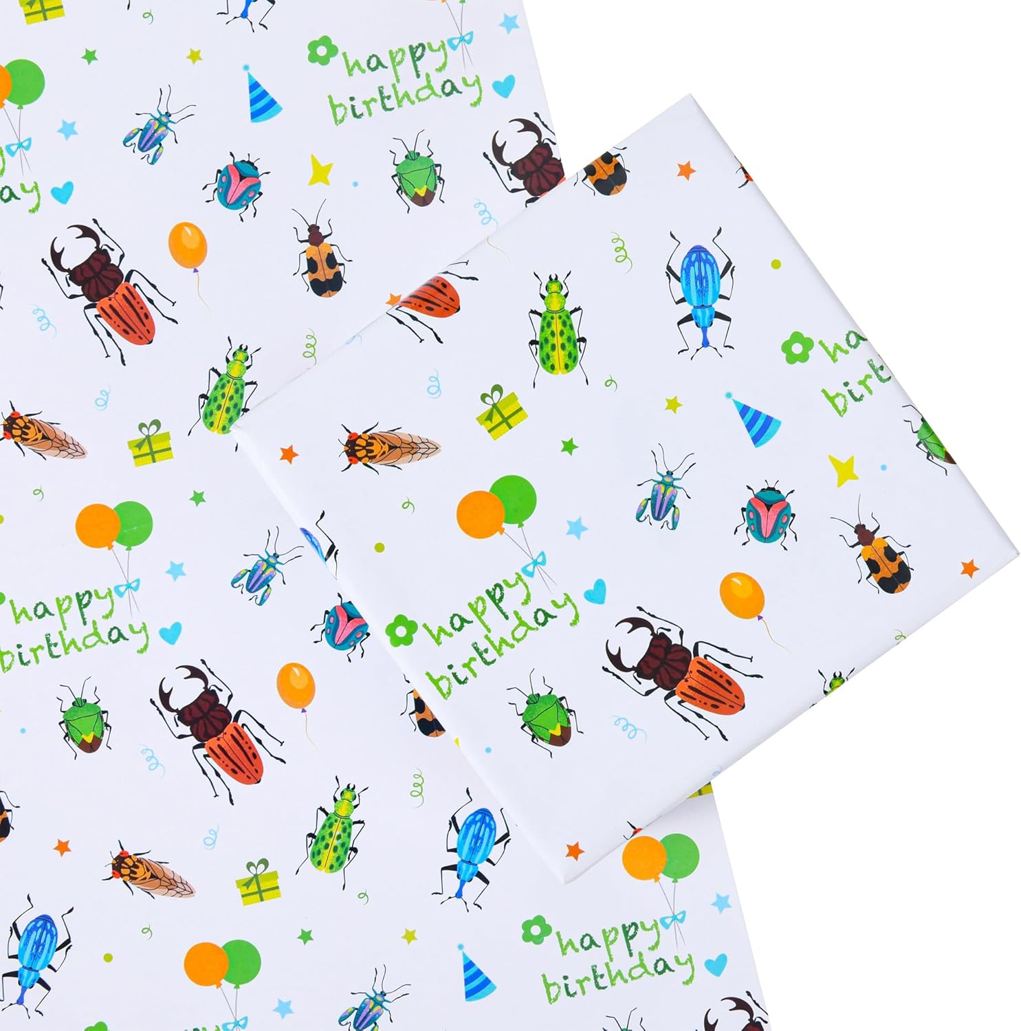 Amazon.com: Titiweet Bugs Wrapping Paper, 4 Large Sheets Insect ...