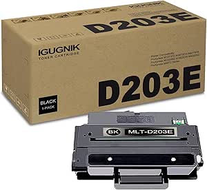 Amazon.com: 1 Pack MLT-D203E (SU890A) Black Toner Cartridge Replacement for Samsung MLT-D203E ...