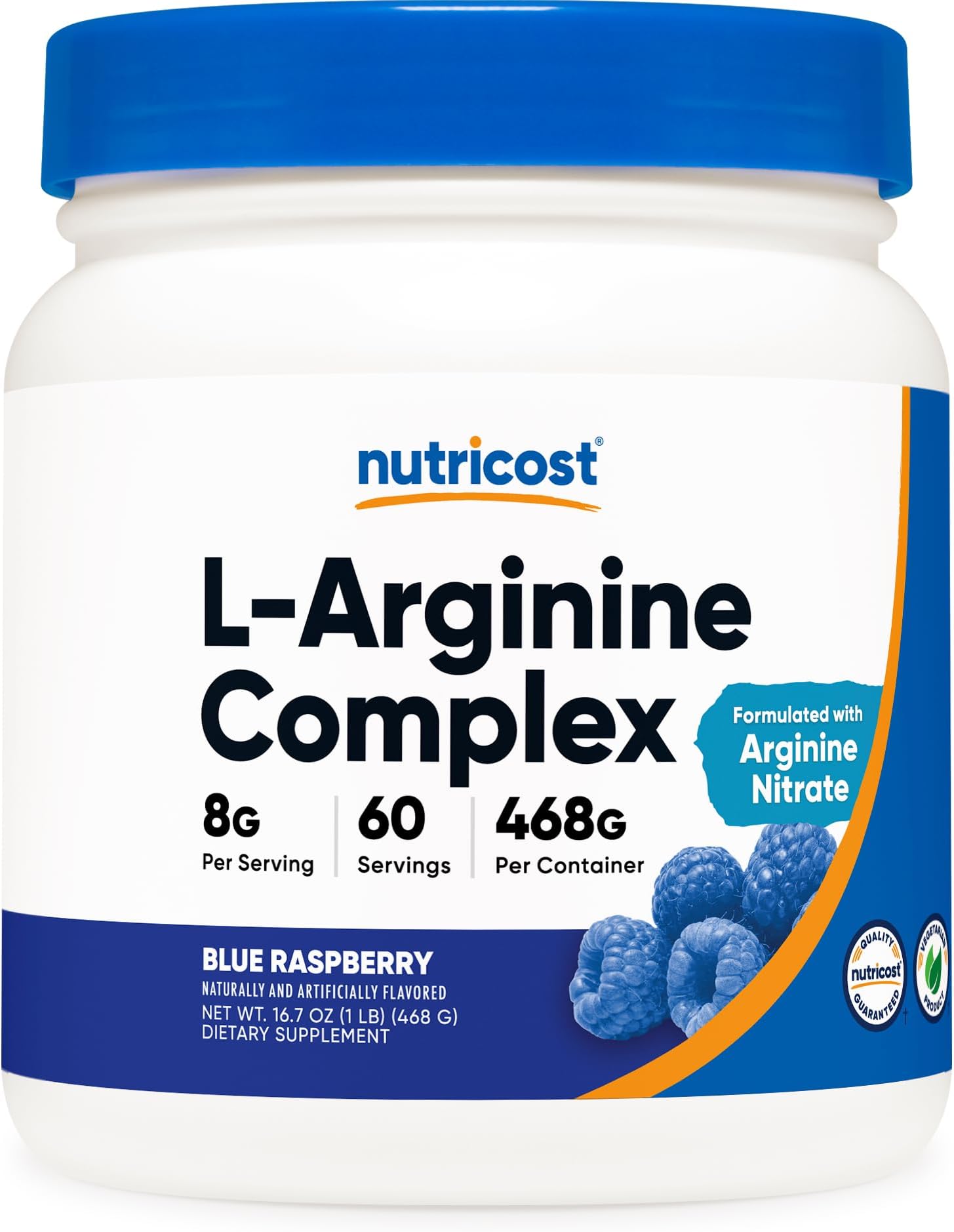 Amazon.com: Nutricost L-Arginine Complex (Blue Raspberry, 60 Servings ...