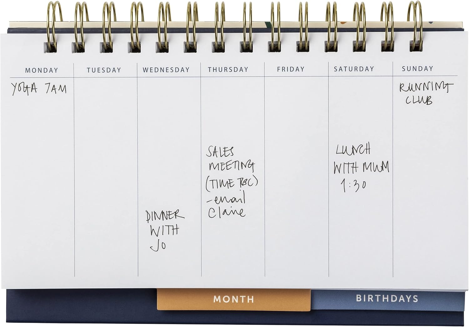 Busy B Week & Month Planner – undated calendar with built-in stand and ...