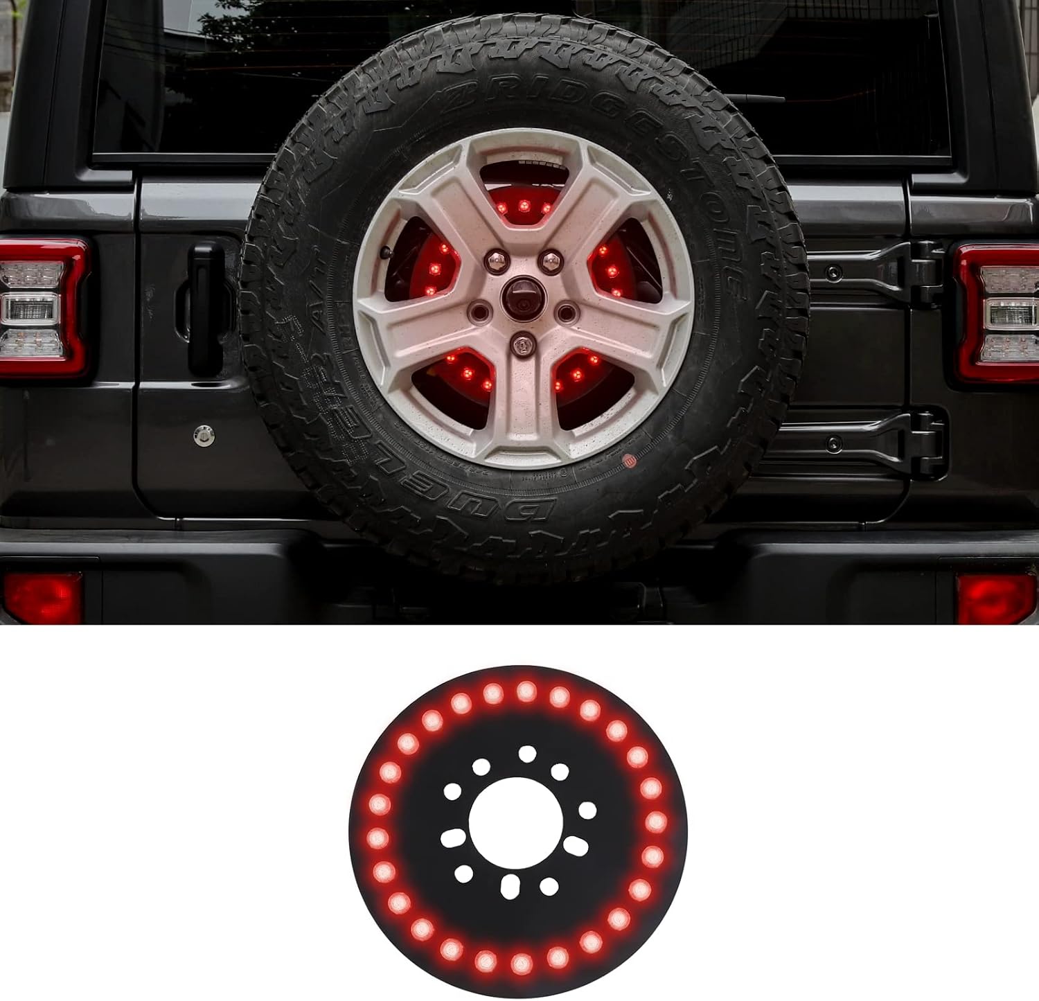 Amazon.com: SQQP Spare Tire Brake Light Third Brake Light Red LED Wheel ...