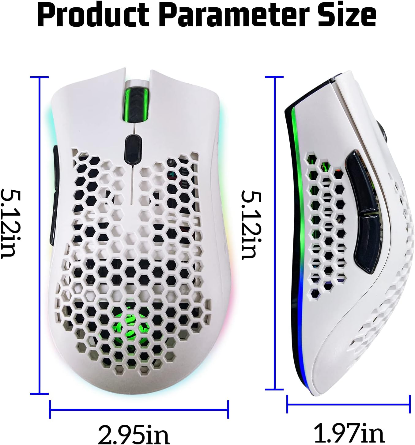 Buy Lightweight Gaming Mouse,Rechargeable Wireless Gaming Mouse with ...