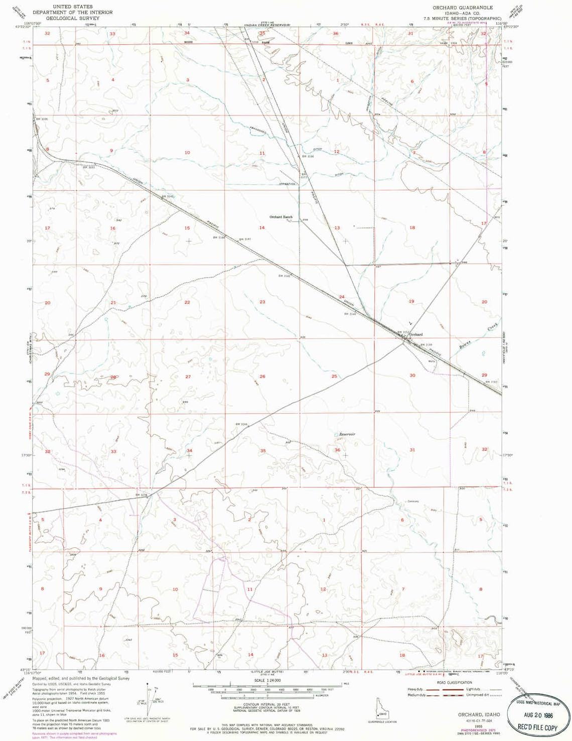 Amazon.com : YellowMaps Orchard ID topo map, 1:24000 Scale, 7.5 X 7.5 ...