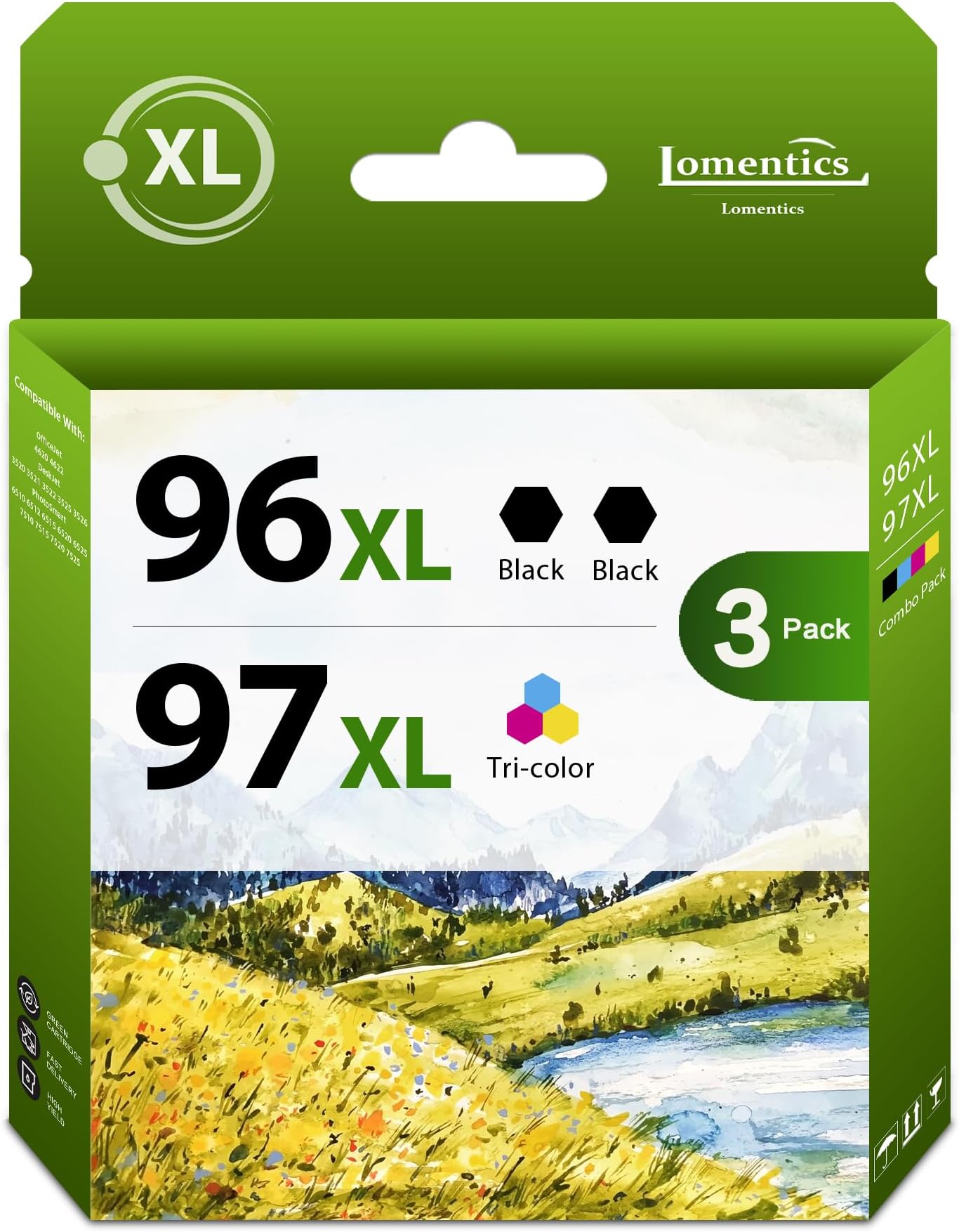 Amazon.com: 96XL/97XL High Yield Ink Cartridges (3-Pack, 2Black/1Tri ...
