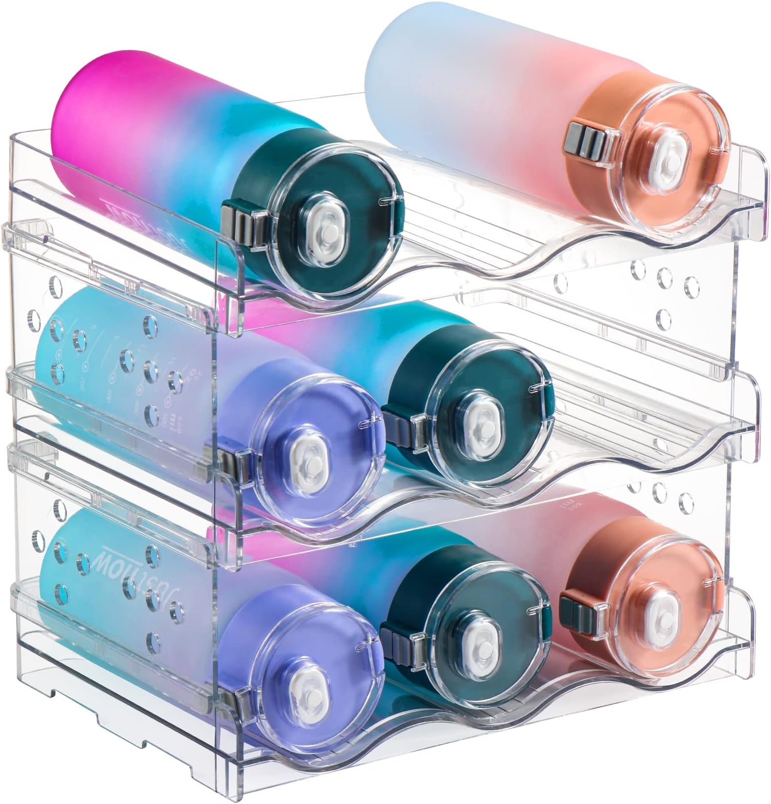 Amazon.com: EllaYIDOI Stackable Water Bottle Storage Organizer,3packs ...