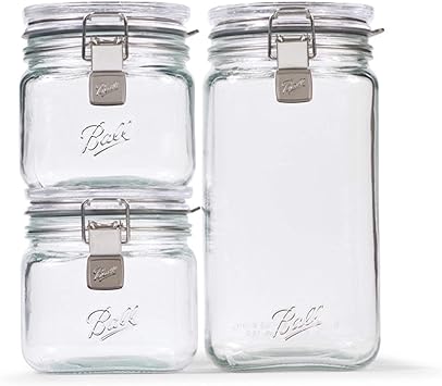 Amazon.com: Ball Storage Latch Jars, 3-Pack: Home & Kitchen