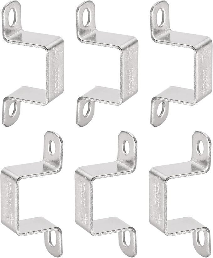DTGN 28mmx32mm(InnerHxInnerW) U Shaped Strut Connector Bracket - 6Pack ...