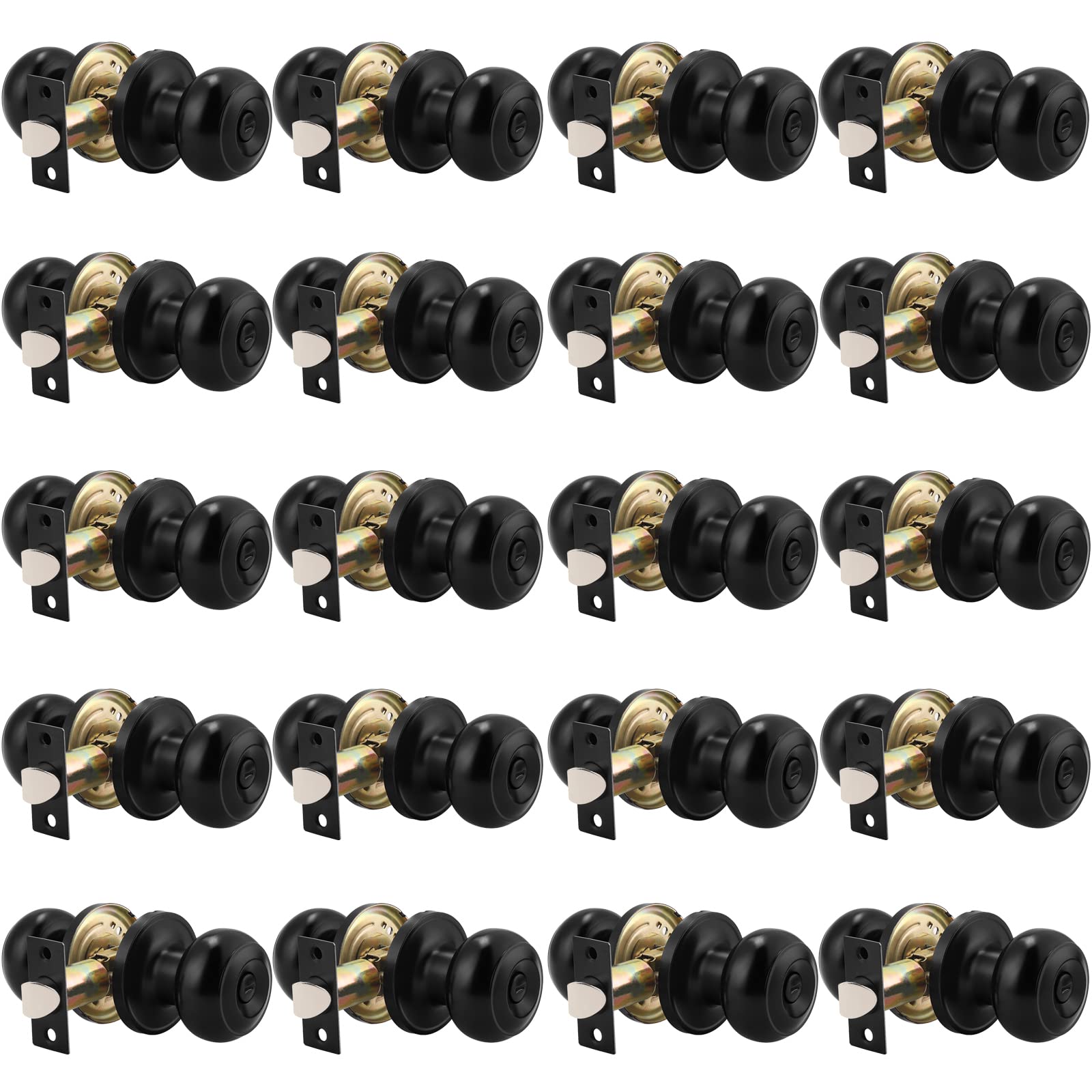 Probrico (20 Pack Round Privacy Door Knob (Thumb Turn Lock on The ...