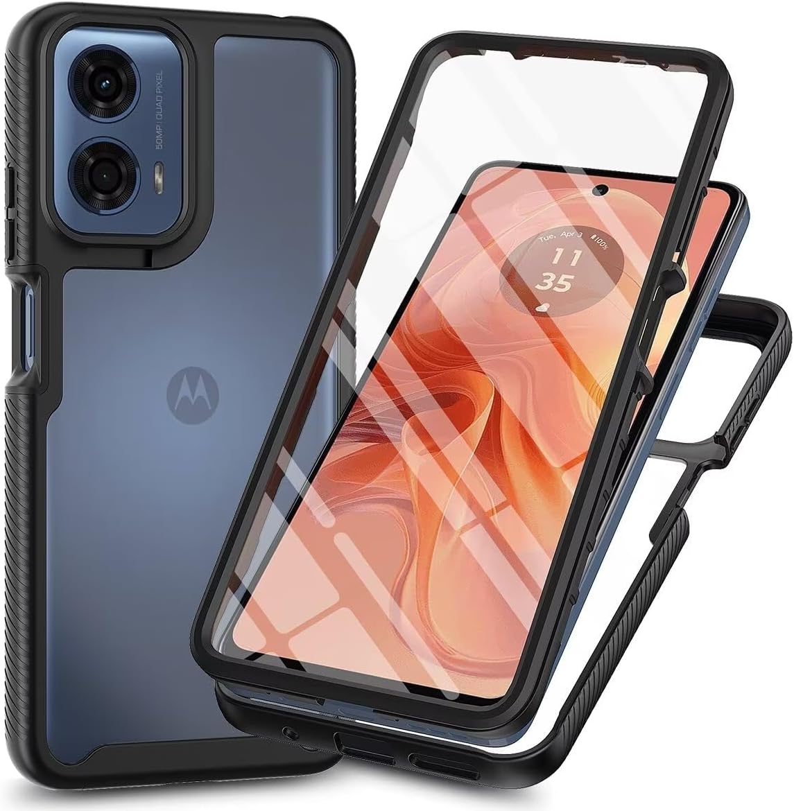 Dfjhure for Motorola Moto E14 Case Moto G24 / G04 Phone Case Built-in ...