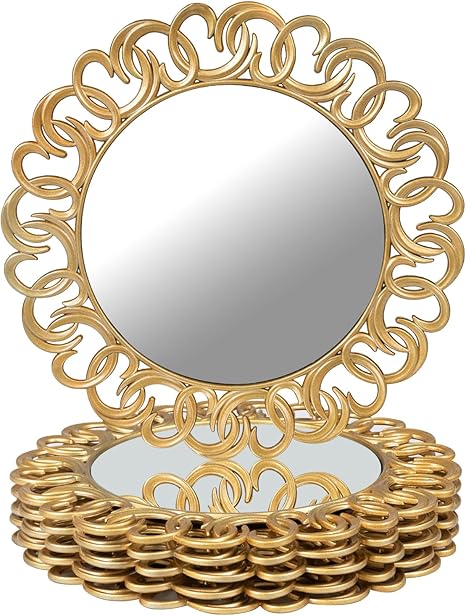 Amazon.com | MAONAME 13" Gold Charger Plates Set of 6, Mirror Charger ...