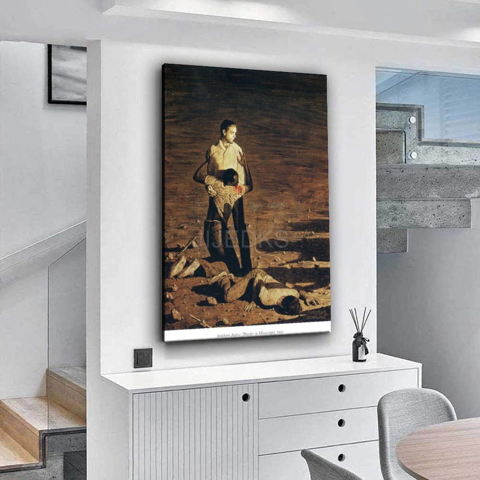 Norman Rockwell, Justicia Del Sur Norman Rockwell Print "THE STATUE OF