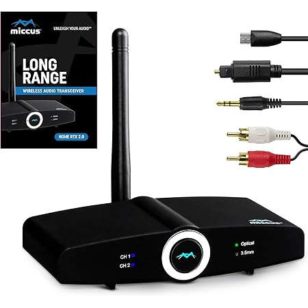 Amazon.com: Long Range Bluetooth Audio Transmitter or Receiver for TV ...