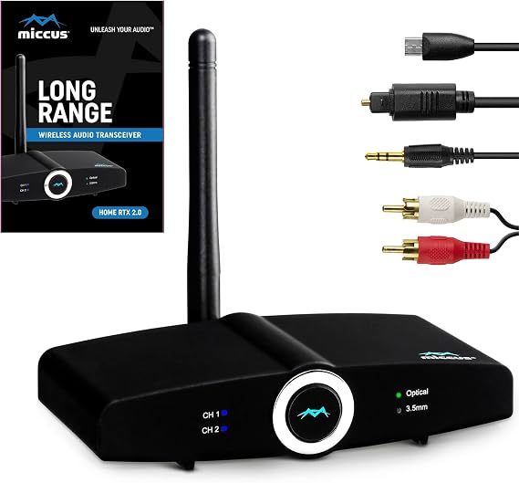 Amazon.com: Long Range Bluetooth Audio Transmitter or Receiver for TV ...