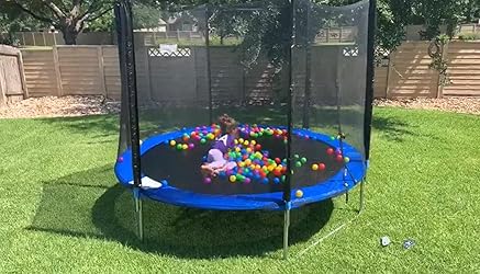 Amazon.com : TRIPLE TREE Trampoline with Safe Enclosure Net 10-Foot ...