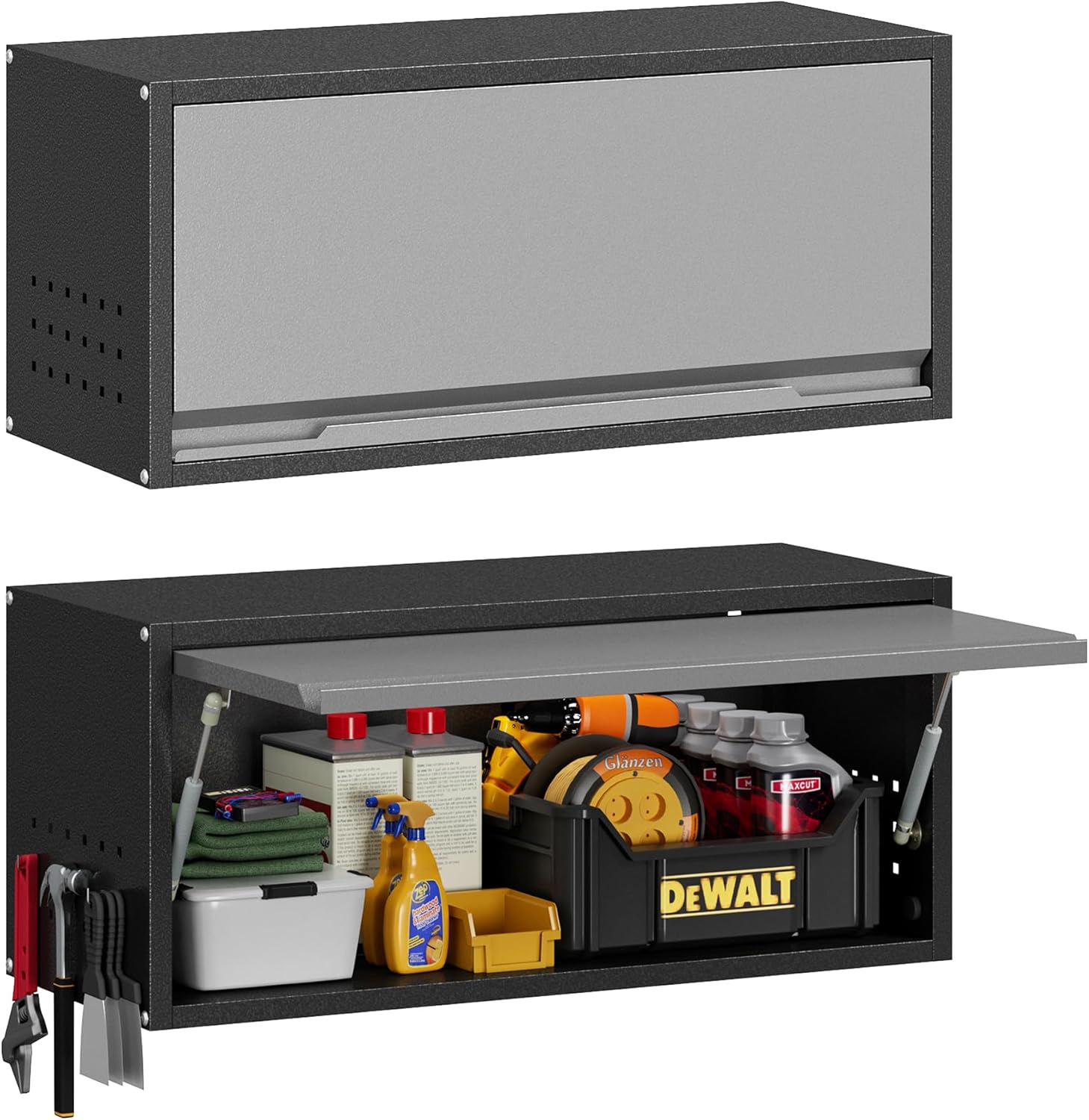 Amazon.com: Metal Garage Wall Cabinet, Garage Cabinets Wall Mounted ...