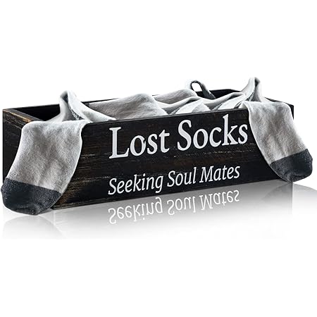 Amazon.com: Lost Socks Basket for Laundry Room – Black Laundry Basket ...