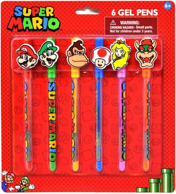 Amazon.com: Super Mario 6 Pack Gel Pens : Office Products