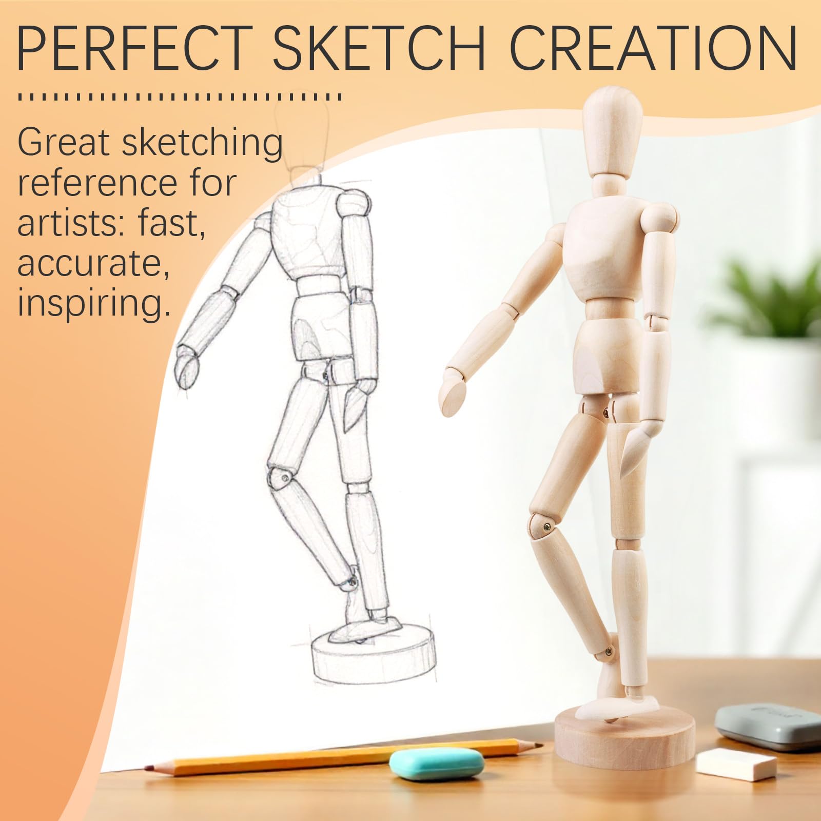 Flexible Poseable Figure 16 Inch Wooden Artist Mannequin - Flexible ...