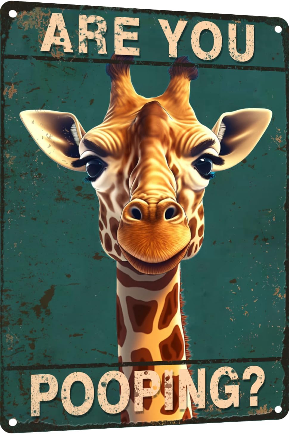 Amazon.com: TopPacific Are You Pooping giraffe Bathroom Funny Novelty ...