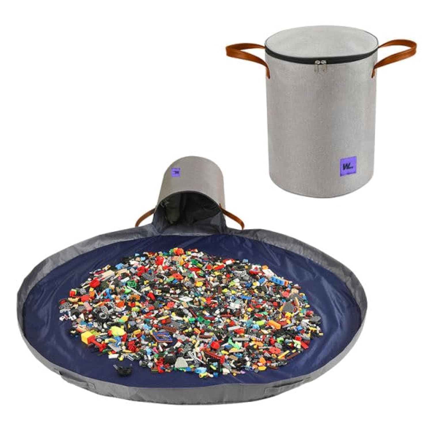 Amazon.com: WEEKL Toy Storage Basket and Play Mat | Storage Organizer ...