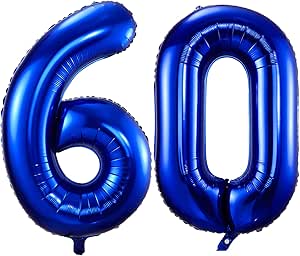 Amazon.com: Navy Blue 60 Balloon Numbers,40 Inch Dark Blue 60 Birthday ...