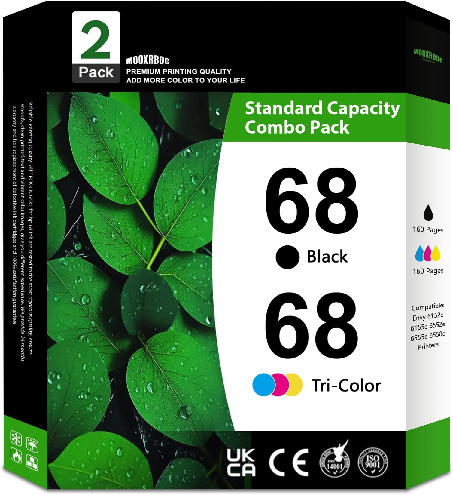 Amazon.com: HP 68 Tri-Color Ink Cartridge | Works Envy 6100e, 6500e ...