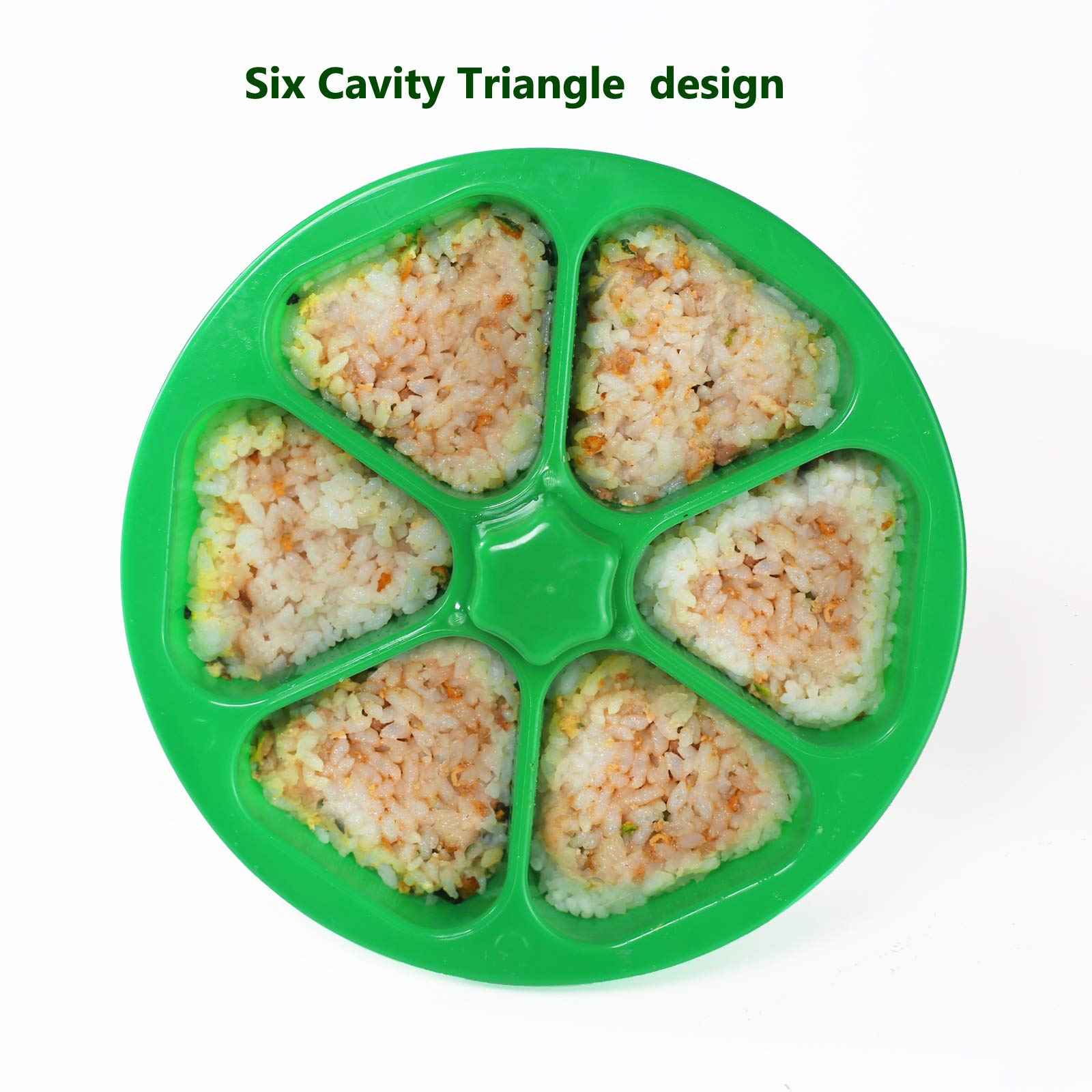 Snapklik.com : 6 Cavity Triangle Sushi Mold Onigiri Rice Ball Press ...
