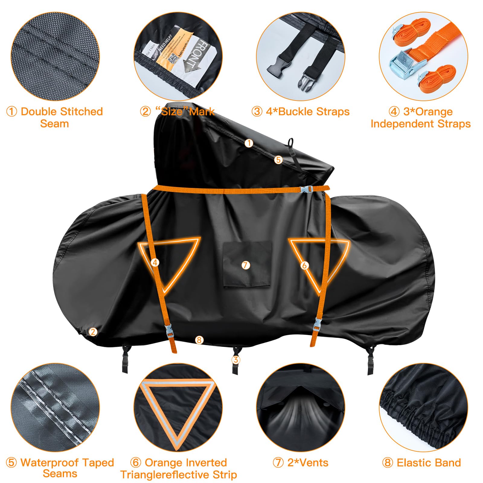 Snapklik.com : NEVERLAND Bike Cover For Transport On Rack, Bicycle ...