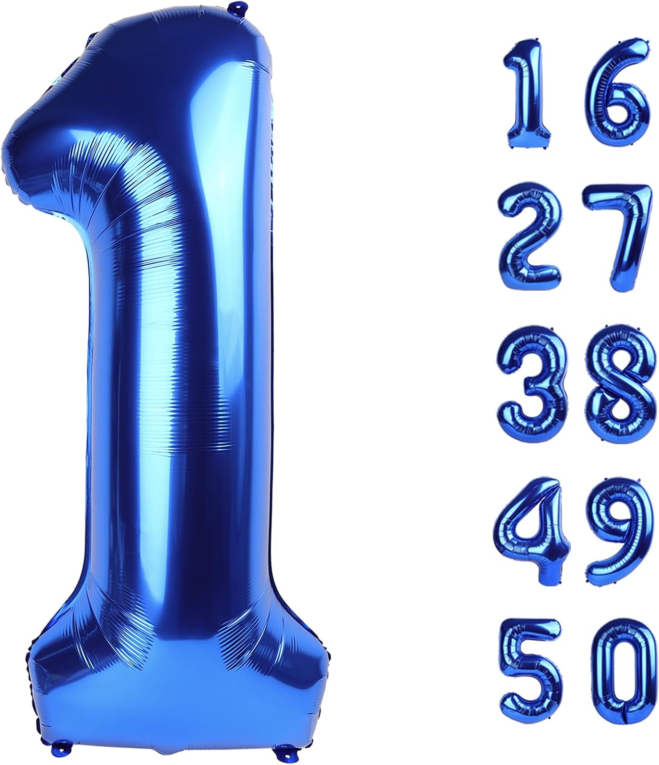 Amazon.com: 40 Inch Navy Blue Number 1 Balloon Jumbo 10 11 12 16 48 ...