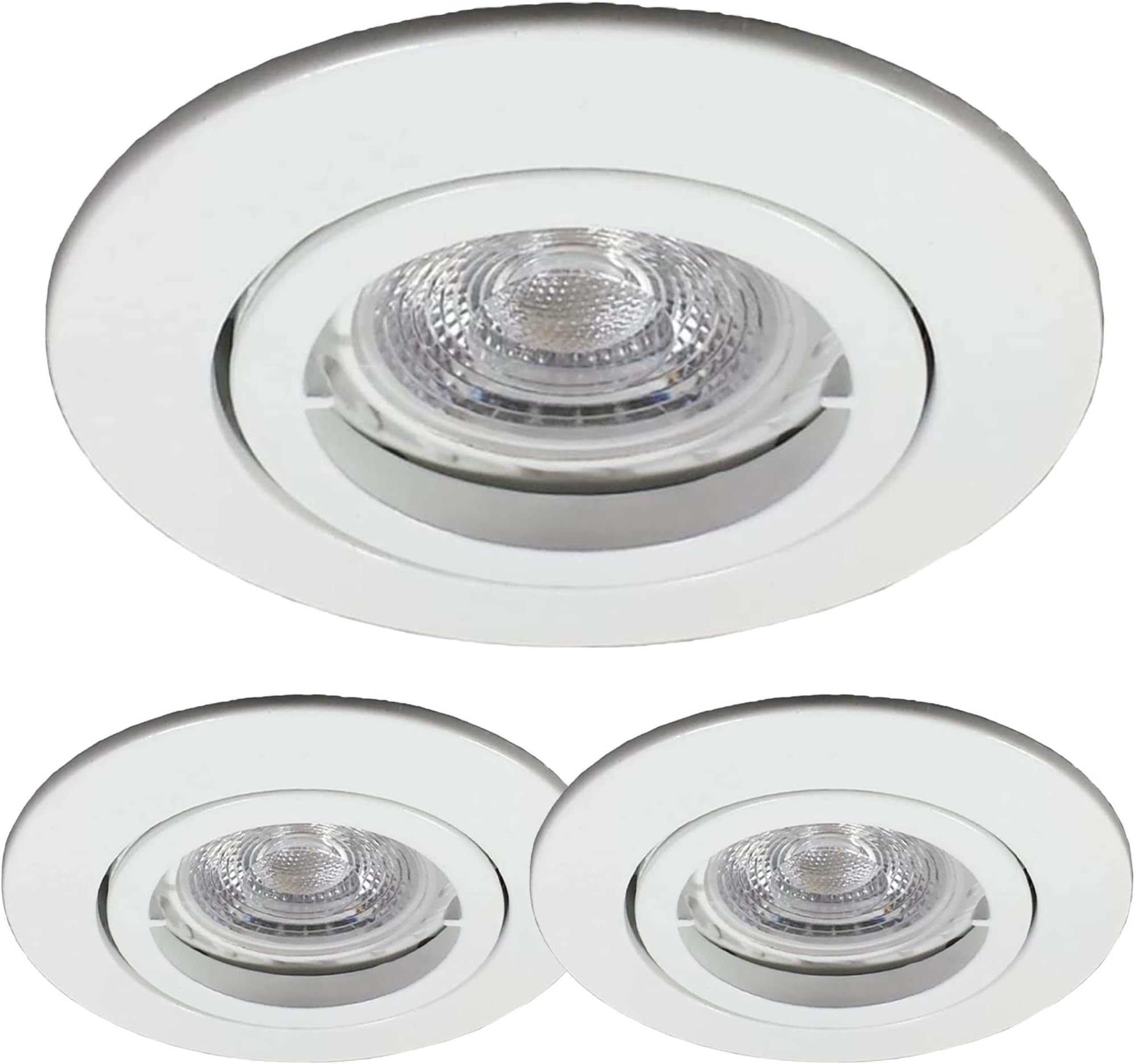 LICHT DISCOUNT LED Einbaustrahler dimmbar 3er Set | Einbauleuchten 230V ...