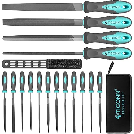 17Pcs File Tool Set with Carry Case,Premium Grade T12 Drop Forged Alloy ...