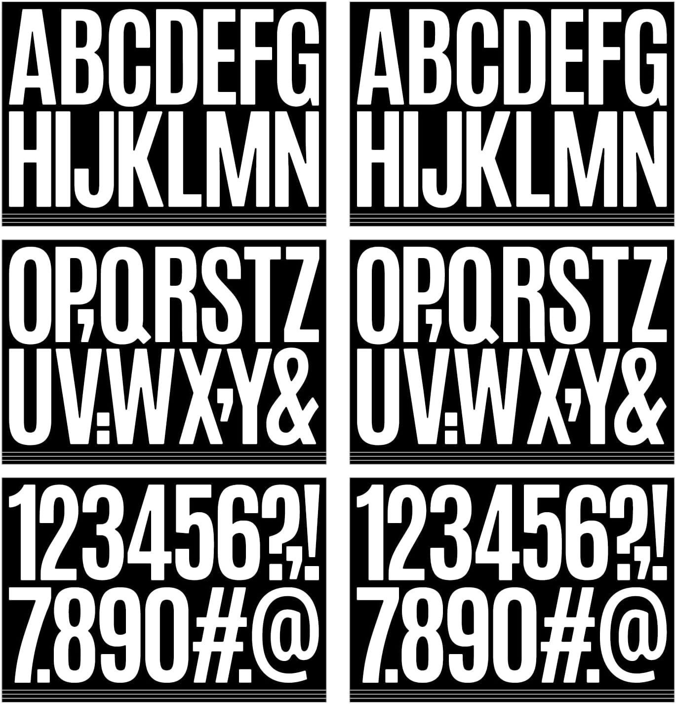 Amazon.com: 96 White 3-inch Vinyl Alphanumeric Stickers Self-adhesive ...