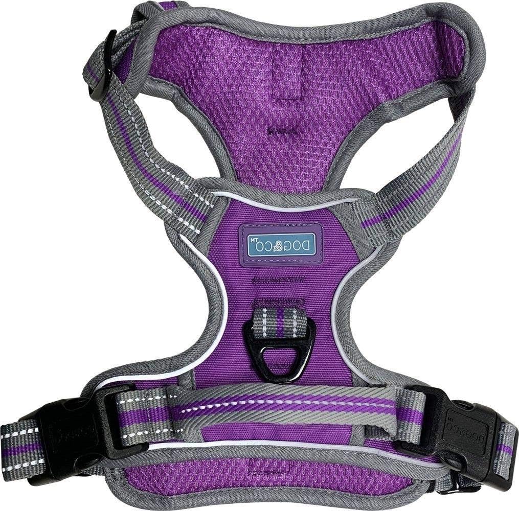 Dog & Co Sports Harness, Padded and Reflective, Purple Medium : Amazon ...
