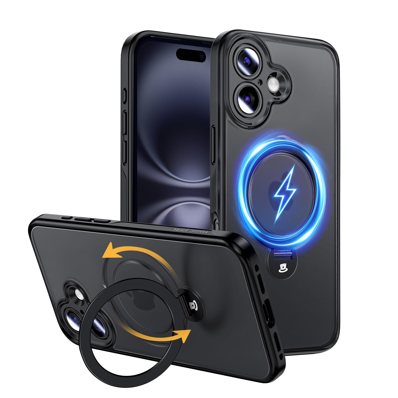 Amazon.com: MAGIC JOHN Designed for iPhone 16 Plus Case with Magnetic ...