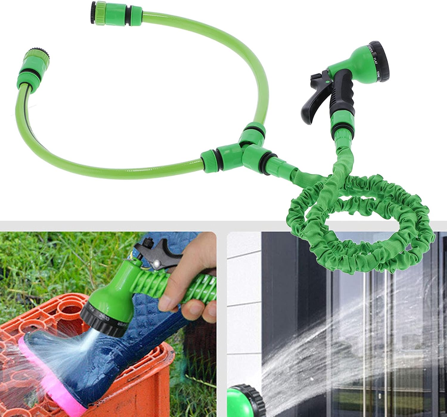 Expandable Garden Hose Temperature Mixer,2-in-1 Cold Hot Water Garden ...