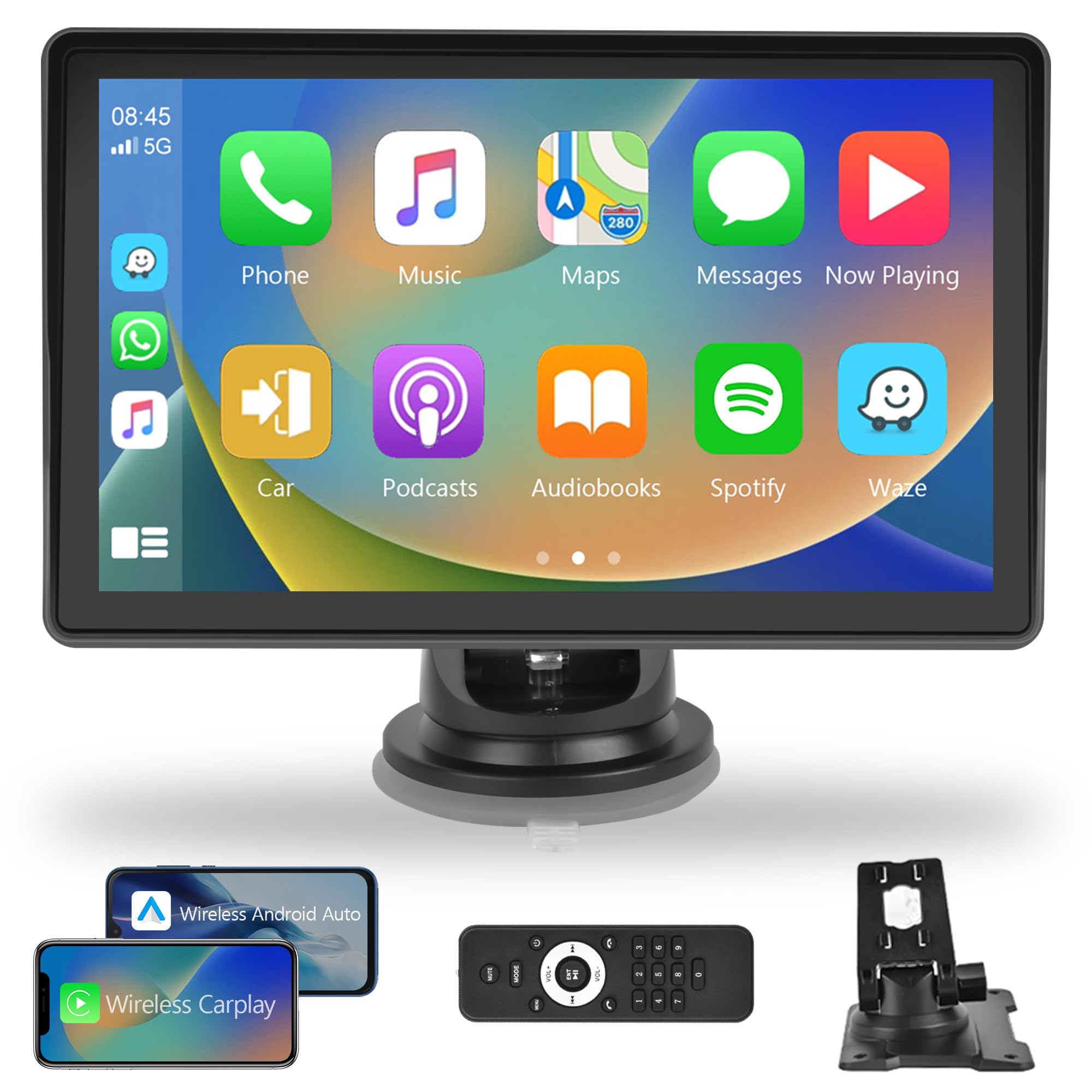 Portable Car Stereo Wireless Apple CarPlay Car Screen with Bluetooth ...