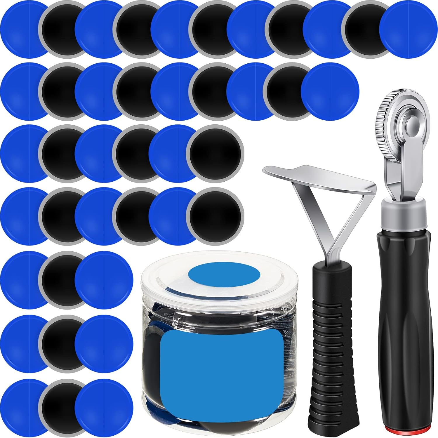 Amazon.com: 80 Pcs Tire Repair Patch 58 mm Tyre Puncture Repair Patch ...