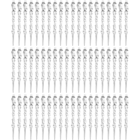 Amazon.com: MIAO JIN 48 Pcs Plastic Hanging Icicles Drop Ornament for ...
