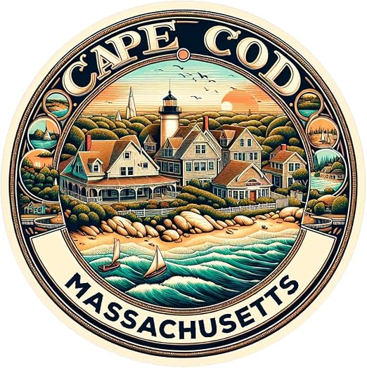 Amazon.com: Cape Cod Massachusetts Souvenir Destination Decorative Flat ...