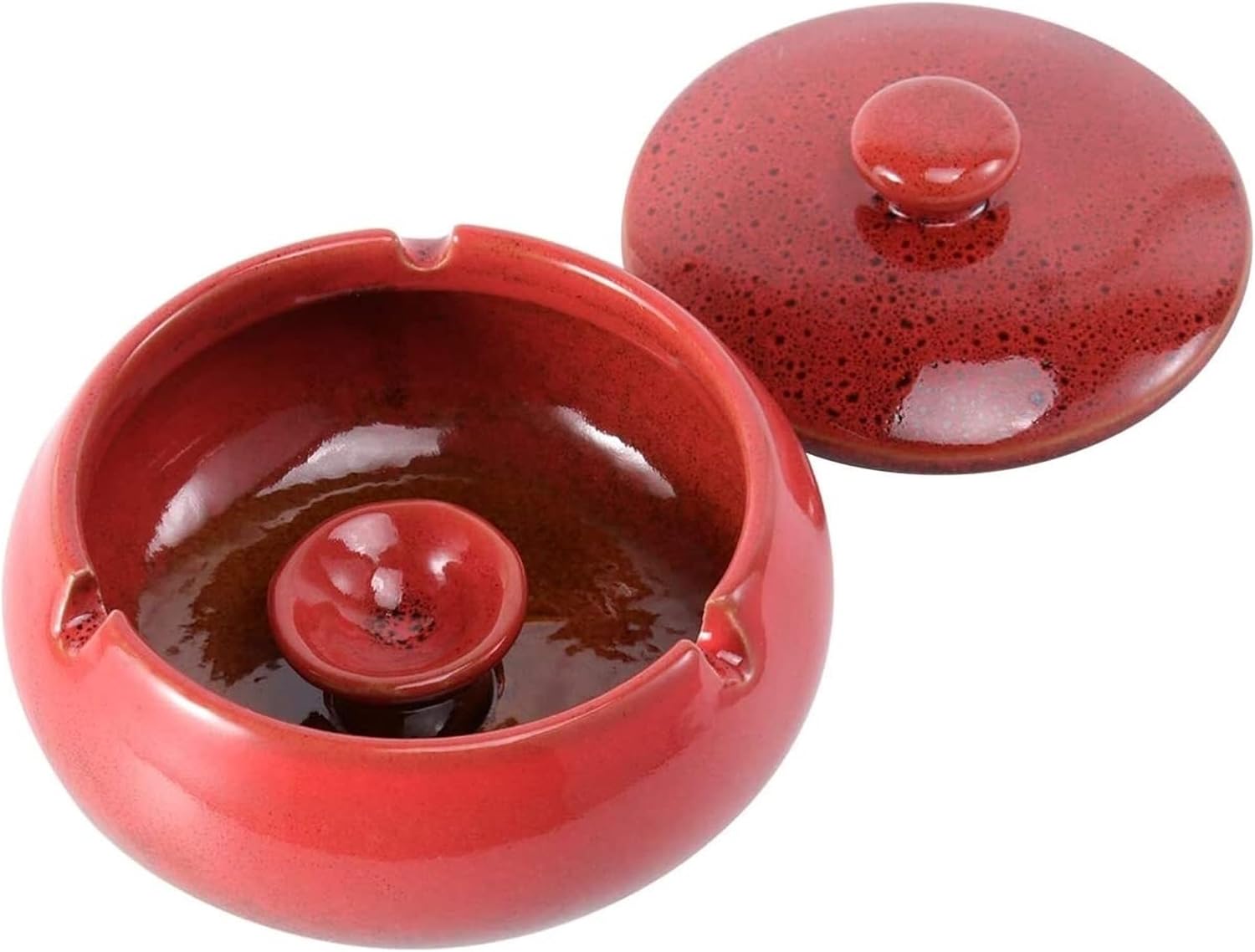 Amazon.com: Ashtrays Ceramic Ashtray with Lid for Cigarette Windproof ...