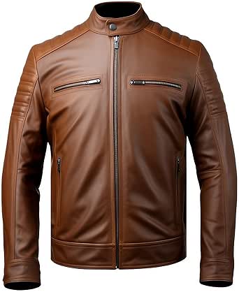Leather Motorcycle Jacket—Cafe Racer Adventure,Nomadic Explorer- at ...