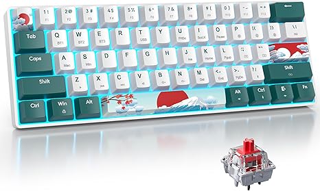 Amazon.com: surmen Wireless Keyboard 60% Gaming Keyboard 60 Percent ...