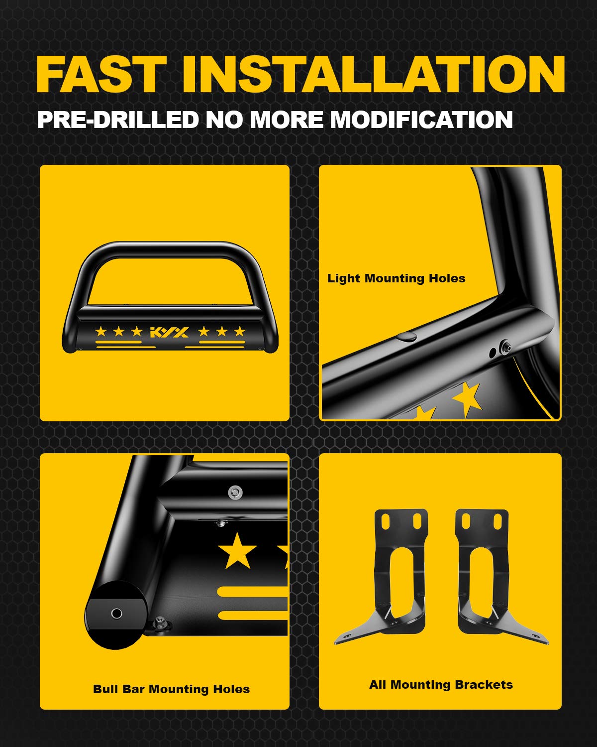 Snapklik.com : KYX Bull Bar For 2011-2016 Ford F250 F350 F450 F550 ...