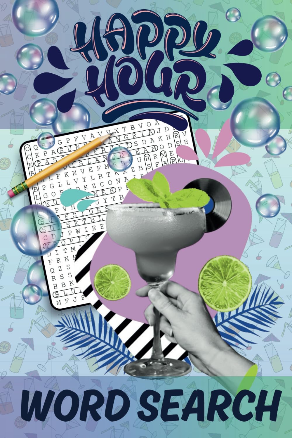 Happy Hour Word Search: Adult Word Find Puzzle for Brain-Stimulating ...
