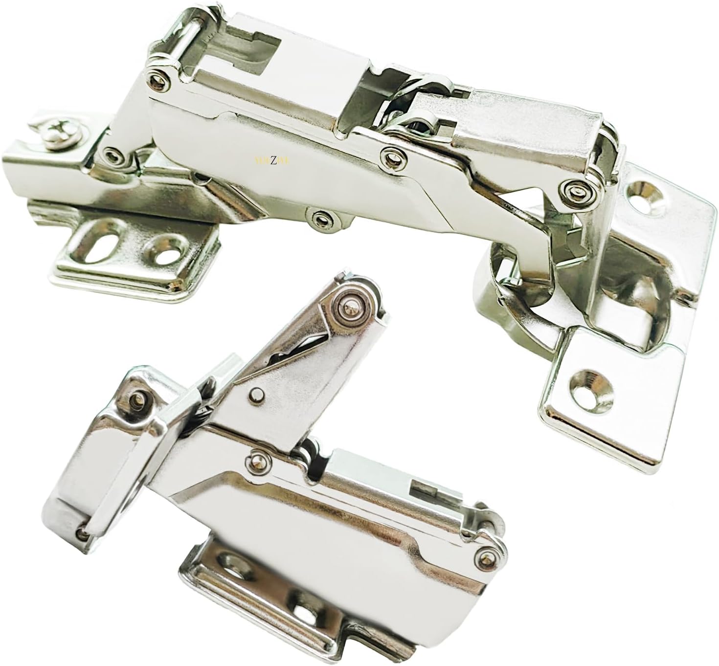 2pack 180 Degree Frameless Full Cover Kitchen Cabinet Hinge/Non Damping ...