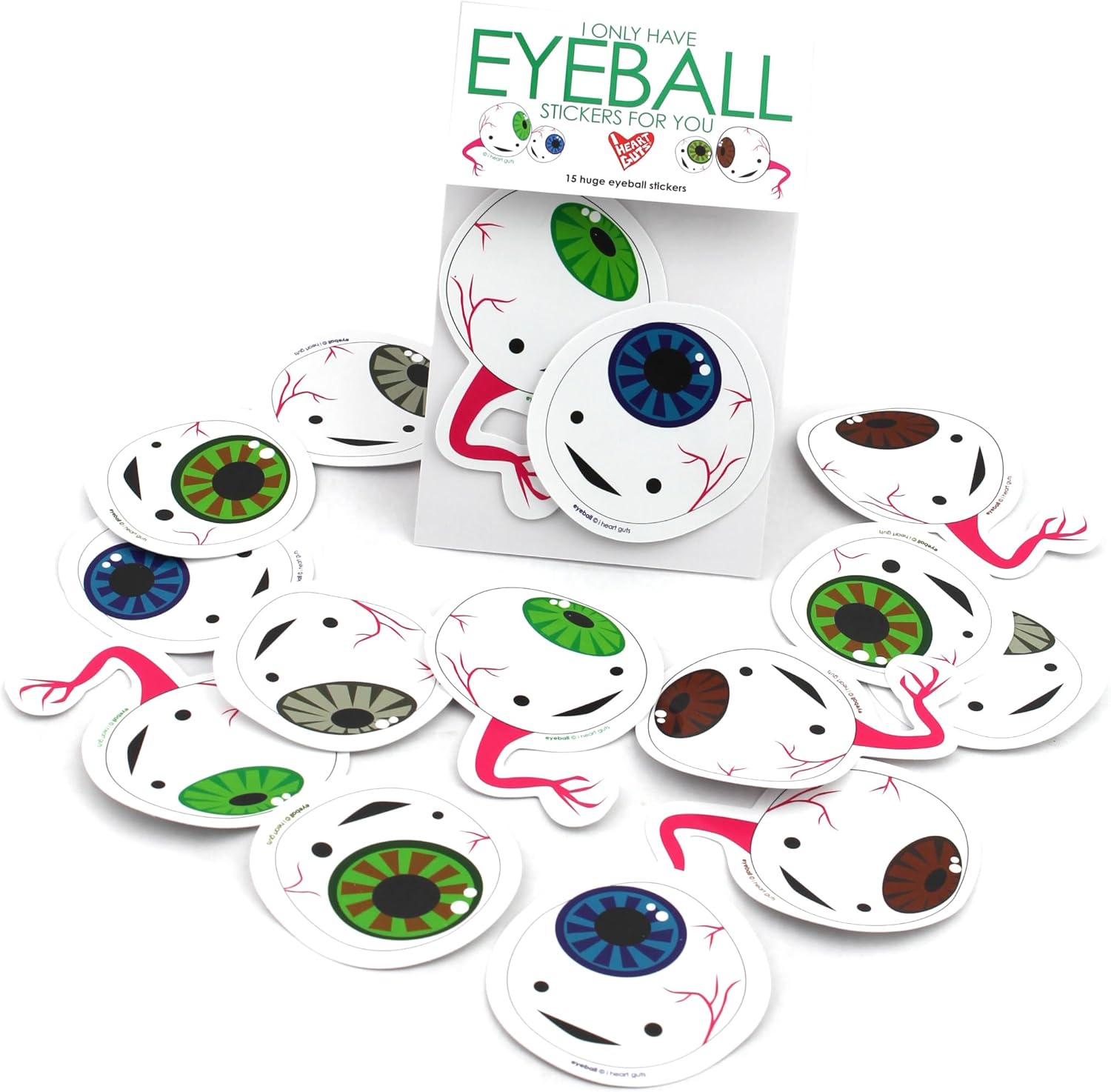 Amazon.co.jp: I Only Have EyeballステッカーI Heart Guts Giantステッカー15個パック ...