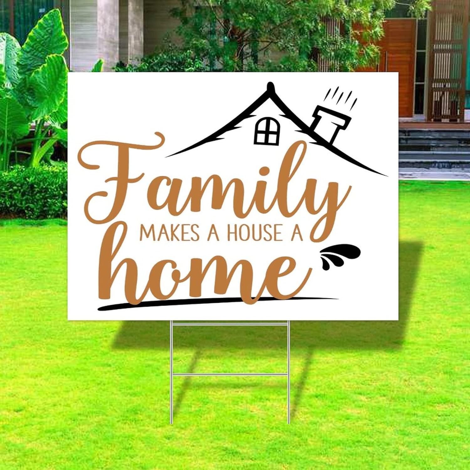 Amazon.com : Inspirational Quotes Outdoor Yard Signs Family Makes A ...